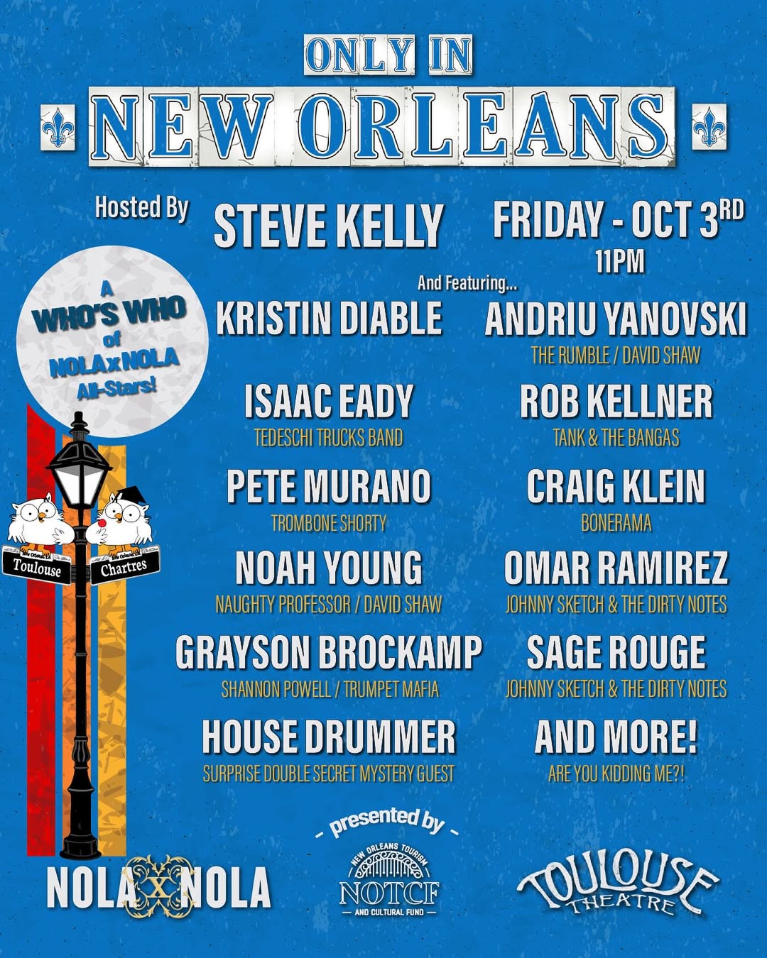 2025-10-03 Toulouse Theatre New Orleans, LA, USA Isaac Eady - ttbase ...